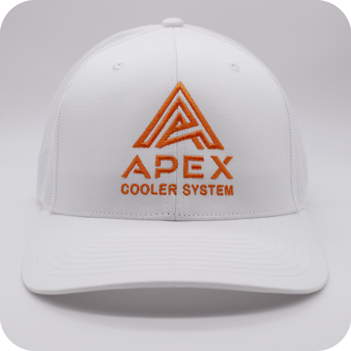 APEX Orange Logo Cap | White