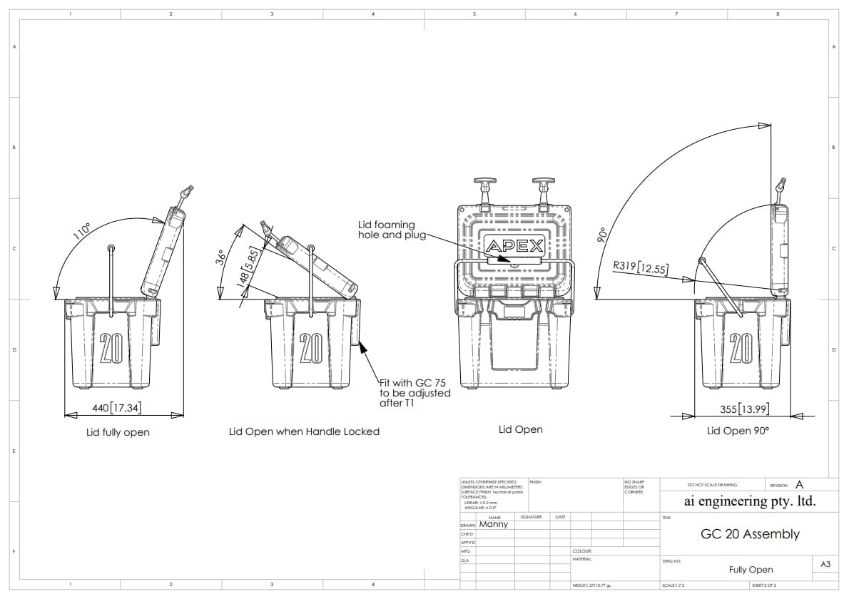Apex A20 Cooler | High-Capacity Rotomolded Fleet Hydration